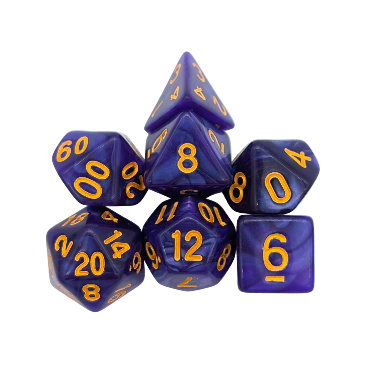 Pearl Purple Dice Set – Mystery Dice Goblin Wholesale